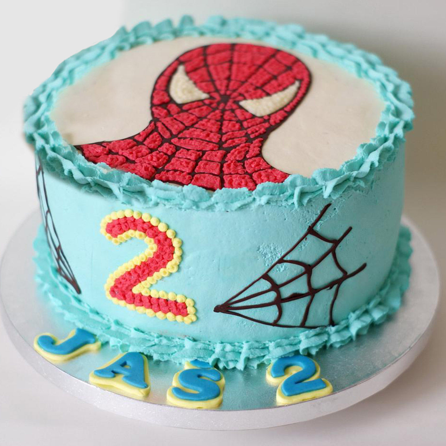 Online Light Blue Red Velvet Spiderman Cake Gift Delivery in UAE ...