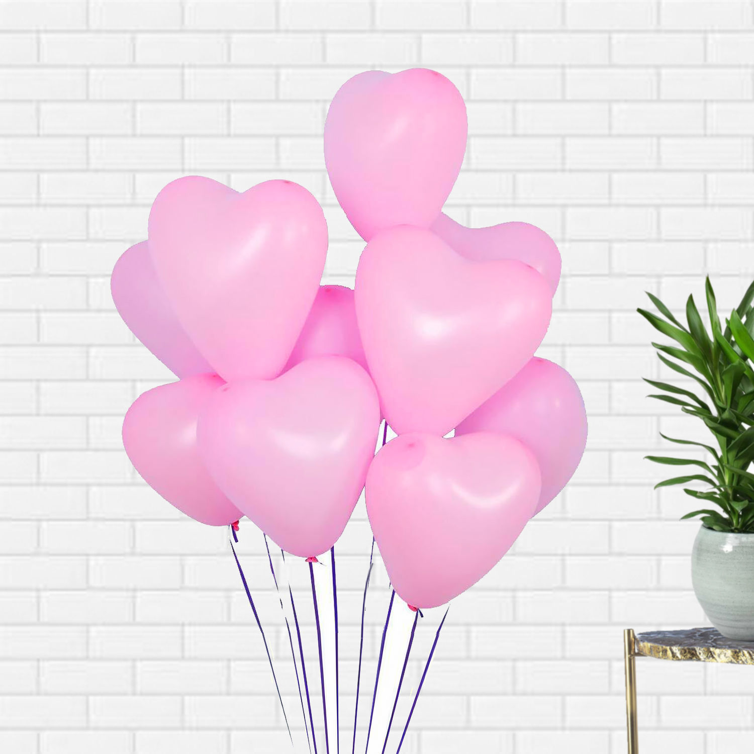 Online Pink Heart Shape latex balloons Gift Delivery in UAE - Ferns N ...